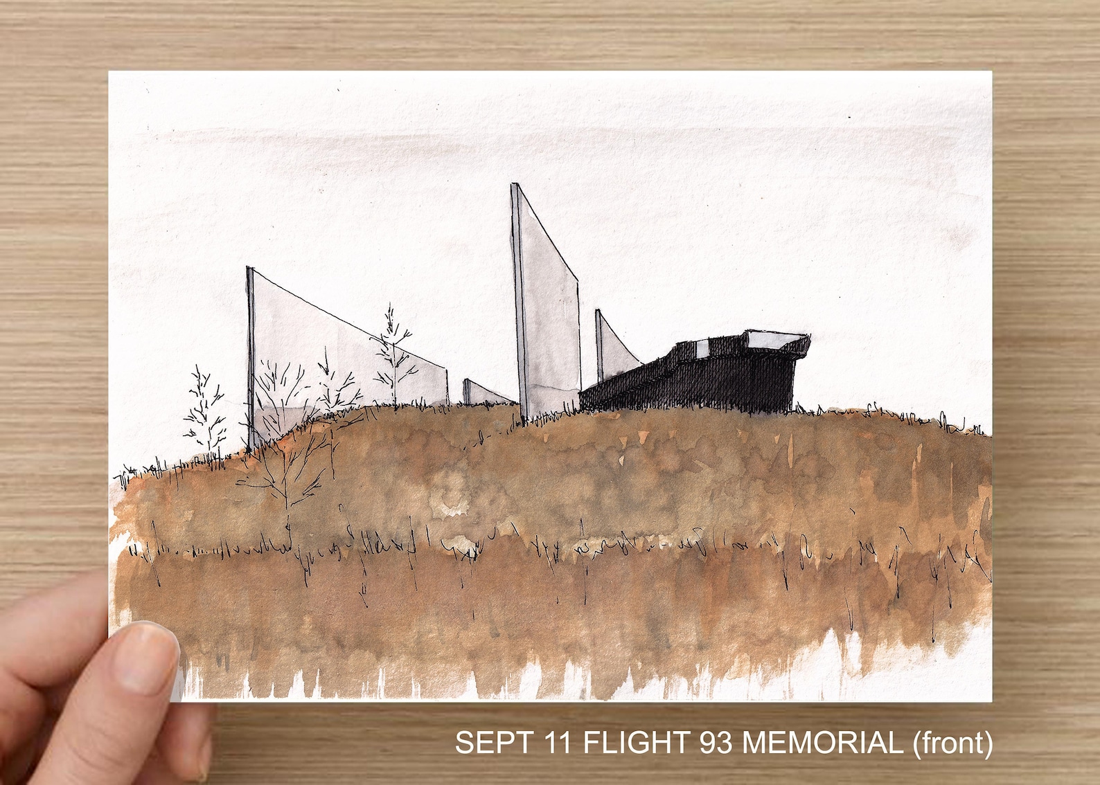 SEPTEMBER 11 FLIGHT 93 MEMORIAL 9/11, Architecture, Drawing, Watercolor ...