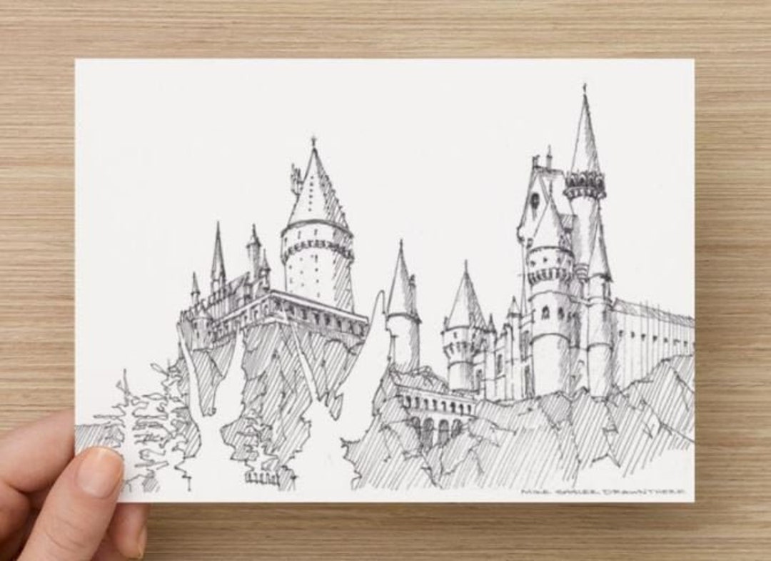 Wizard Castle - Architecture, Fantasy, Drawing, Pen and Ink, Sketch ...