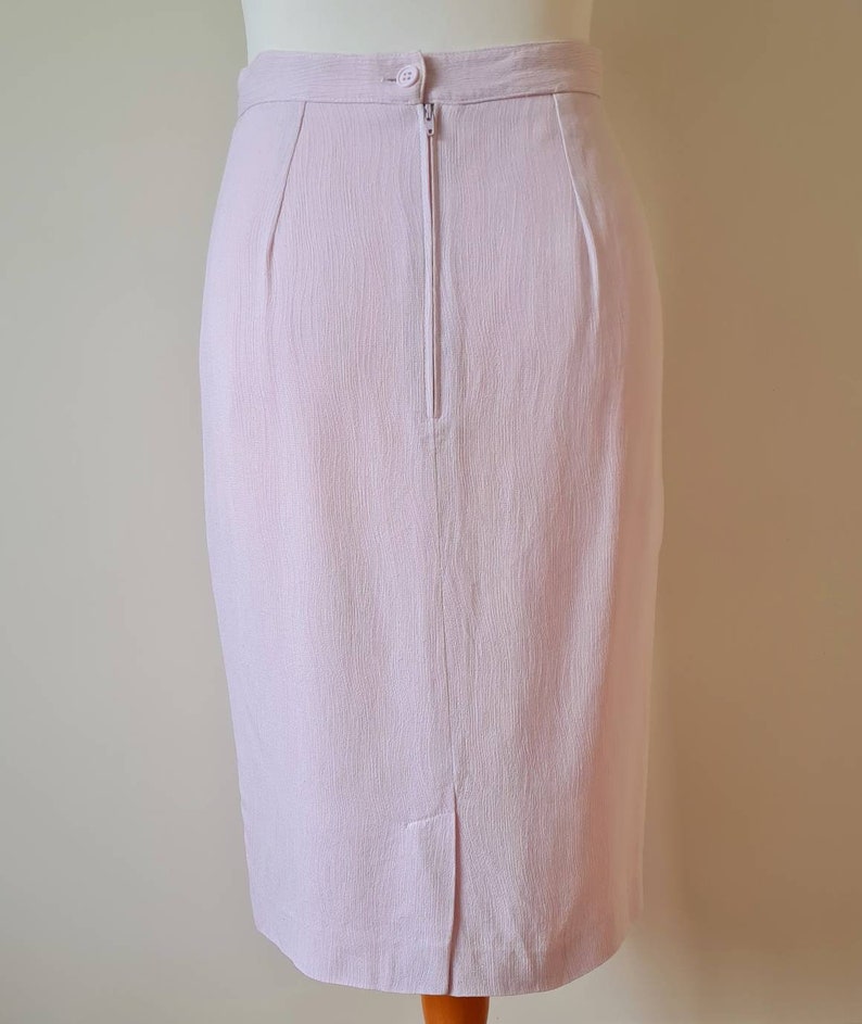 Vintage Nazy Cook Pale Pink Fitted Pencil Skirt | Made in France ...
