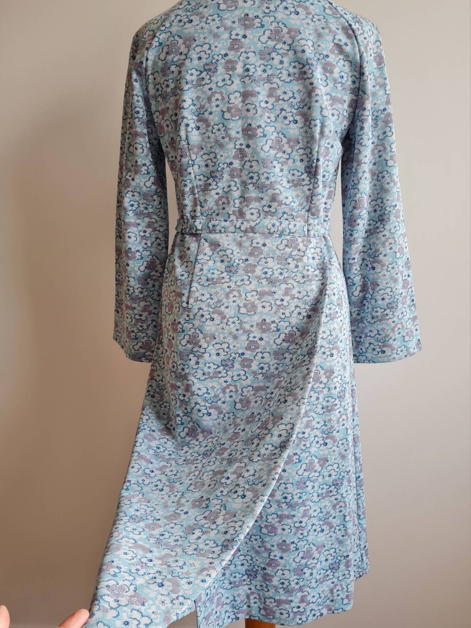 Vintage 1960s-70s Retro Blue Floral Day Dress by Jadell - Etsy UK