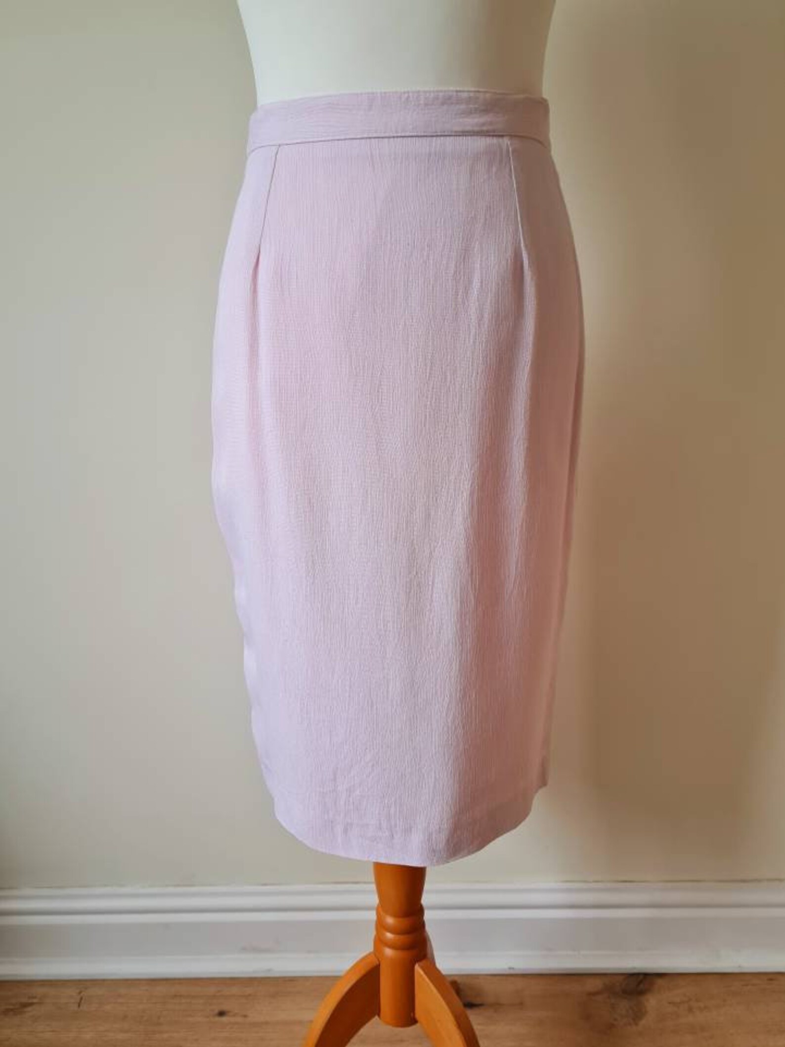 Vintage Nazy Cook Pale Pink Fitted Pencil Skirt | Made in France ...