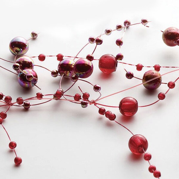 Red Beaded Garland - Etsy