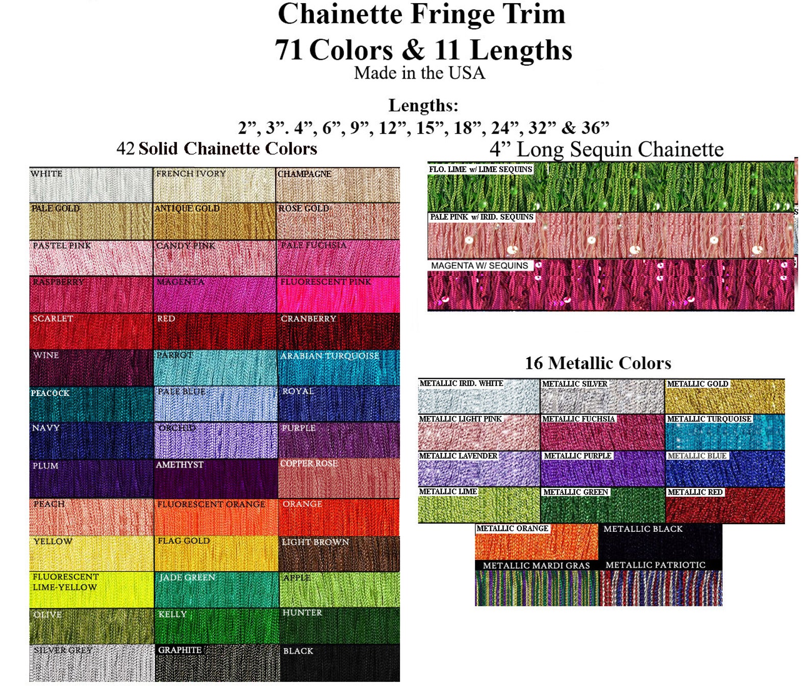 4 Fringe Long Chainette Hangs Loose at Bottom Trim for Dancewear ...