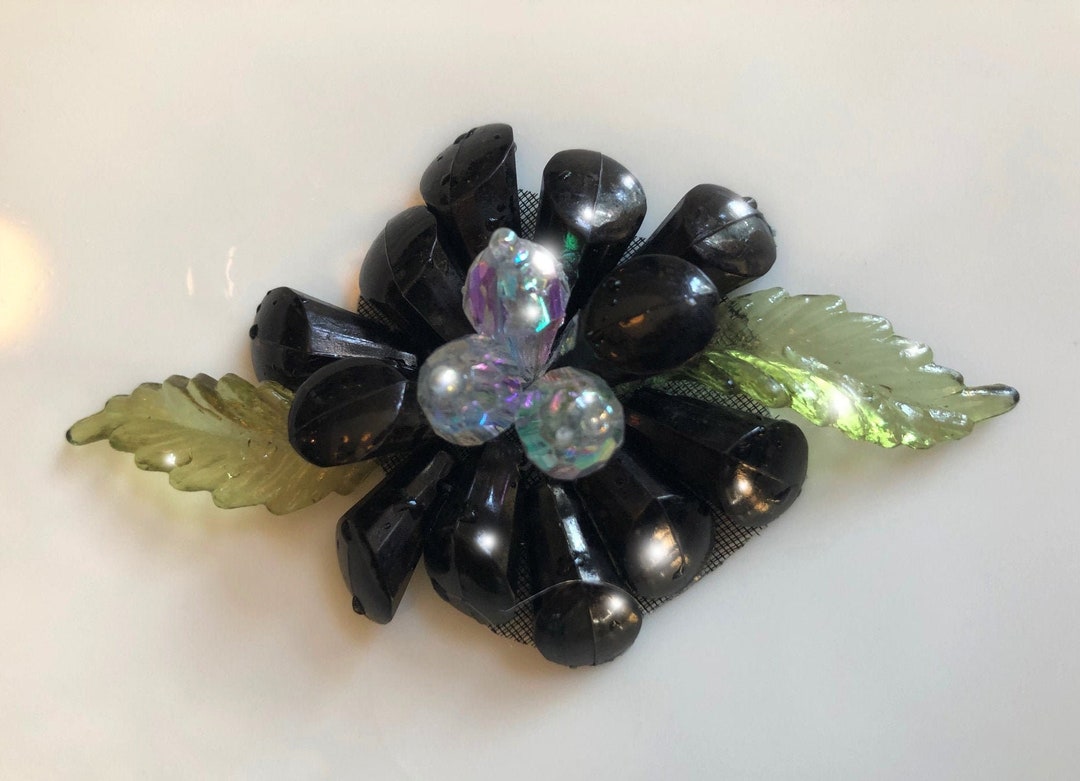 Set of 3 Flower Jeweled Gem Appliques | Beautiful Beaded Flowers for ...