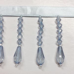 Light Blue Decor Beaded Fringe Trim Stunning Home Decor Trimming for ...