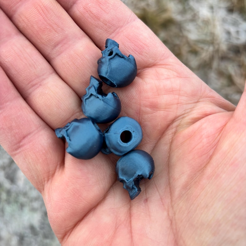 Highly Detailed Solid 3D Printed Skull Beads for Lanyards and Zipper ...