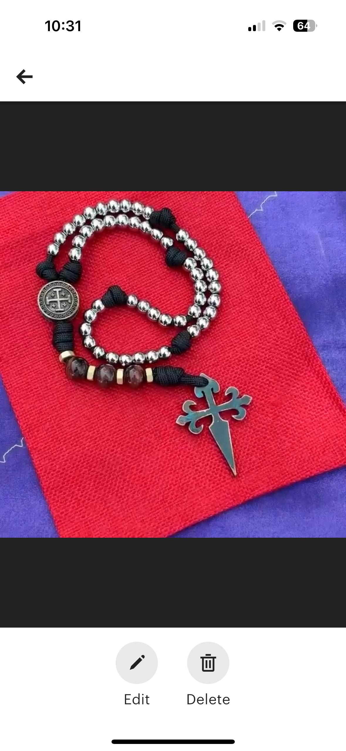 Handmade St James Cross in Solid Brass or Copper for Rosaries - Etsy