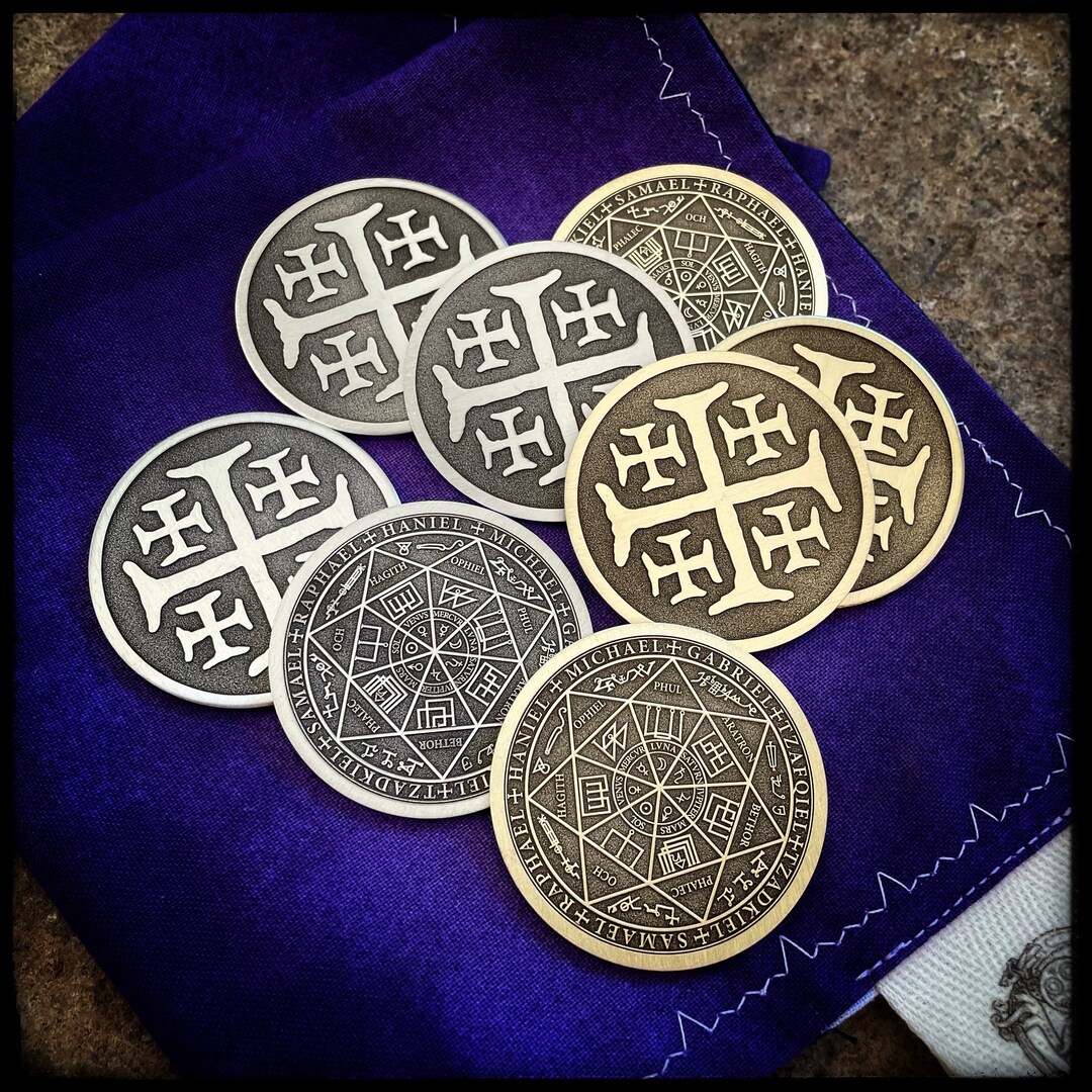 Templar Jerusalem Cross Coin: Copper, Brass, or Nickel Silver - Etsy