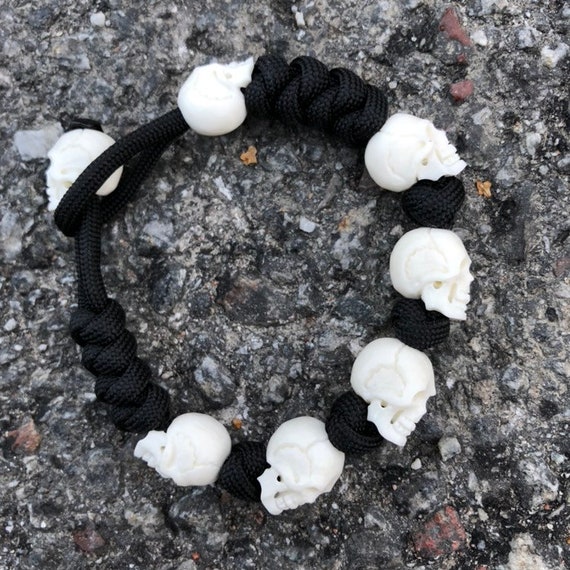 Bone skull bracelet | Etsy