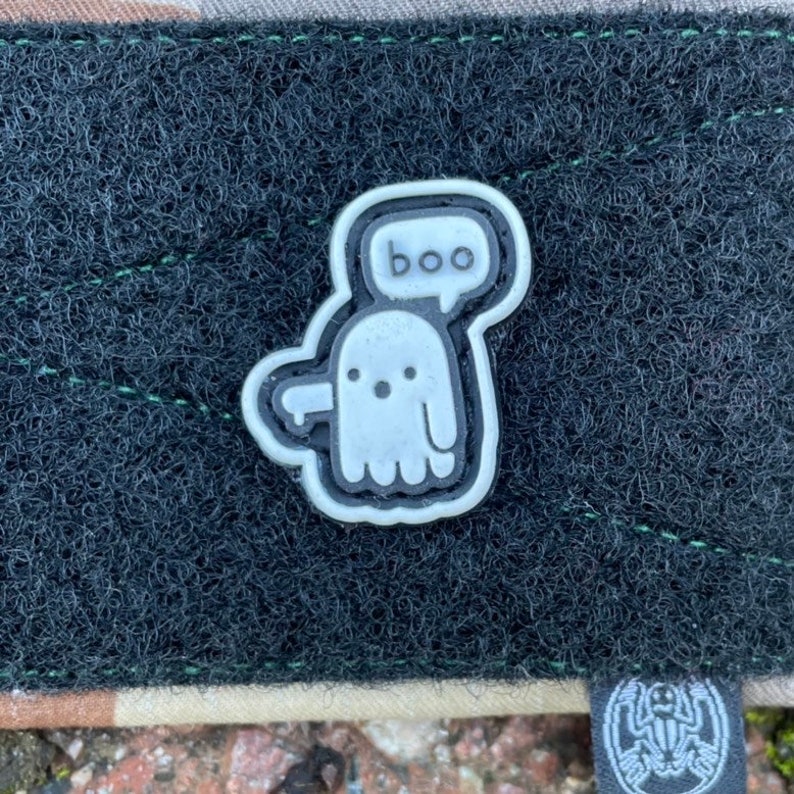 Ghost BOO Morale Patch Ranger Eye PVC Patch. Glows in the - Etsy