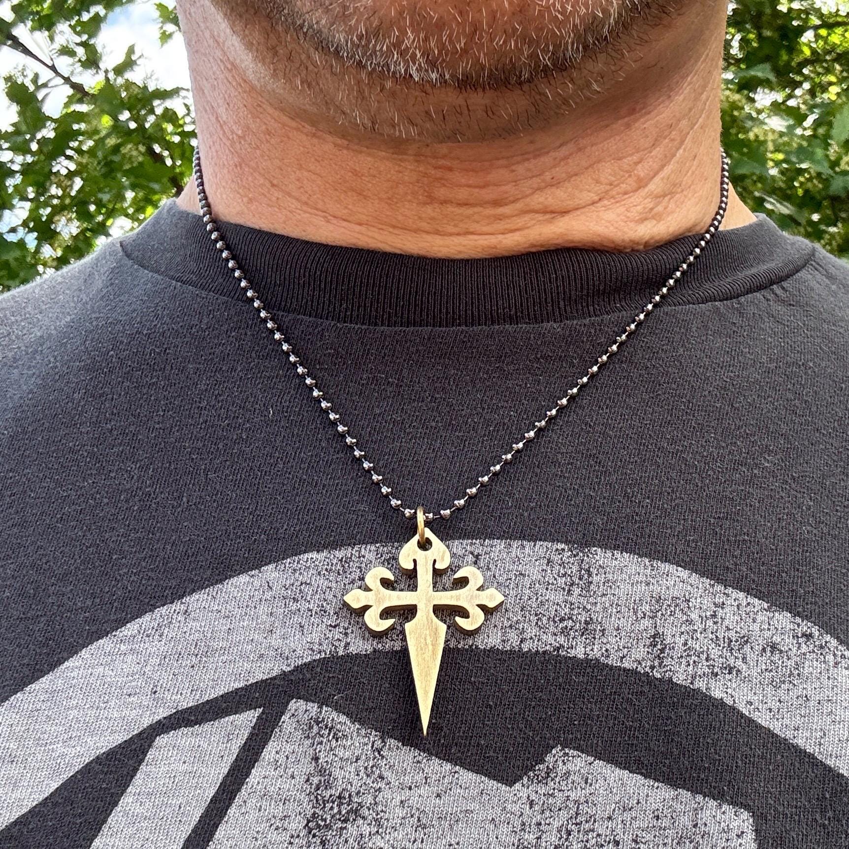 Handmade St James Cross in Solid Brass or Copper for Rosaries - Etsy