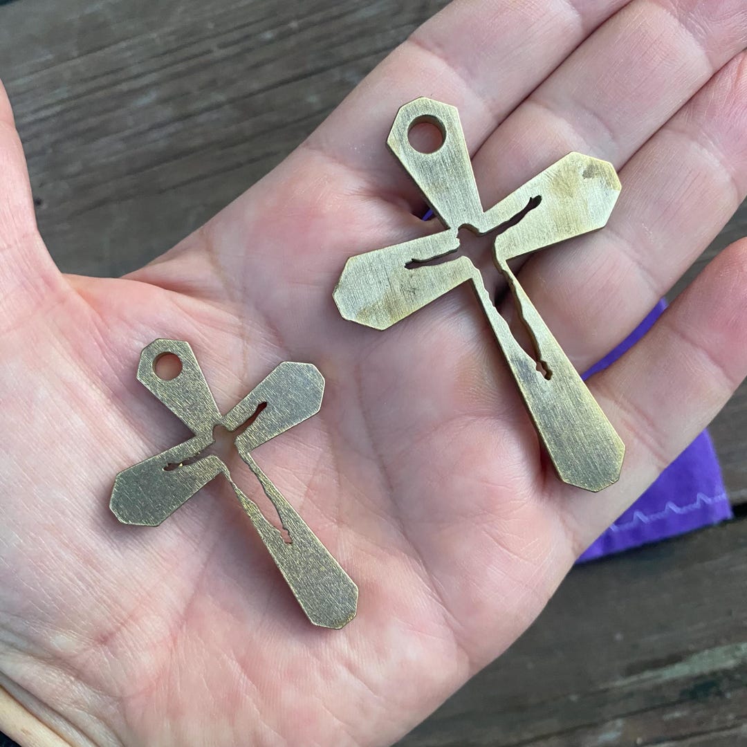Handmade Crucifix in 4mm Solid Brass or Copper for Rosaries - Etsy