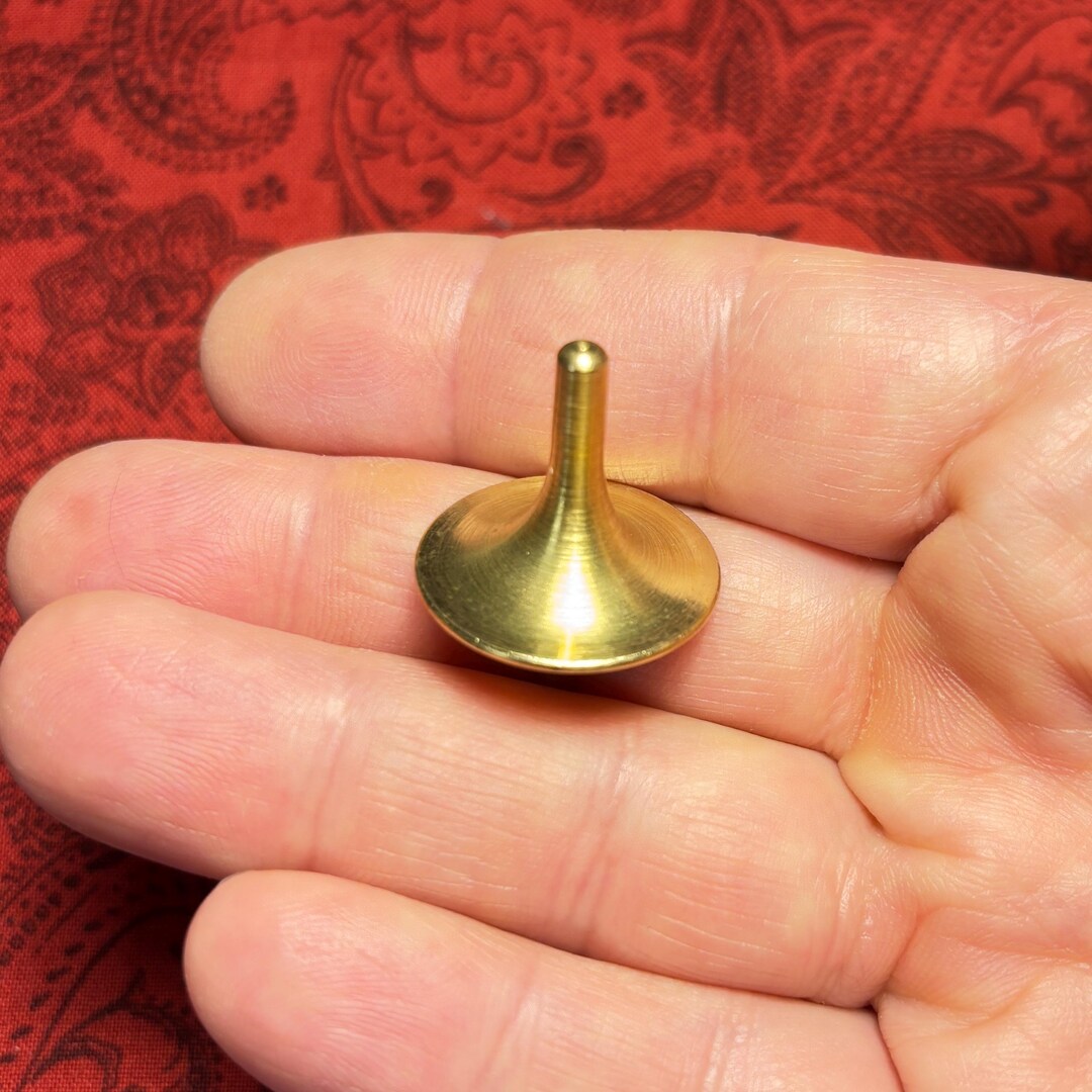 Solid Brass Spinning Top - Etsy