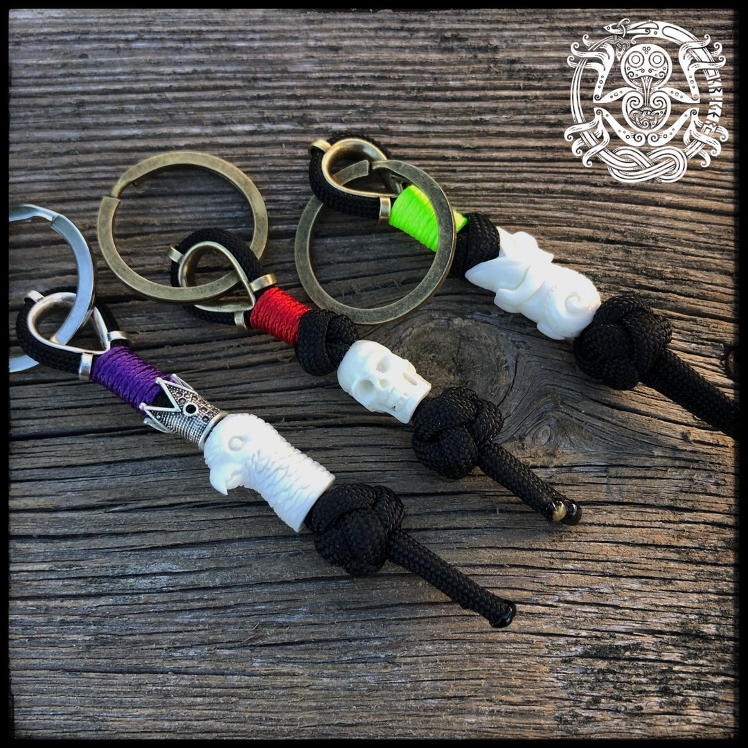 Hand Carved Keychains in Antler Bone or Wood - Etsy