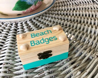 BEACH BADGE HOLDER - Etsy