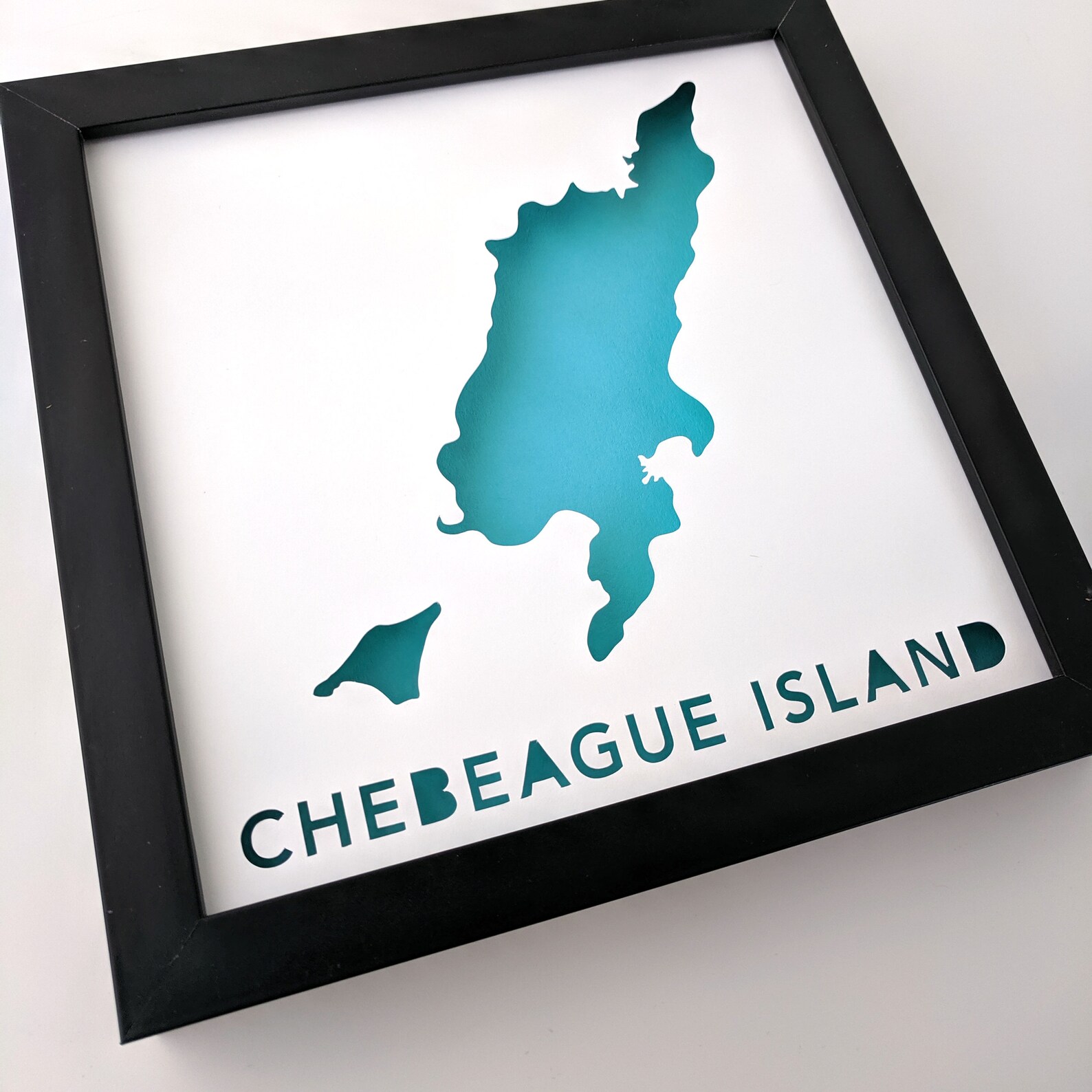 Chebeague Island, Maine. Framed Cut Paper City Map Artwork - Etsy