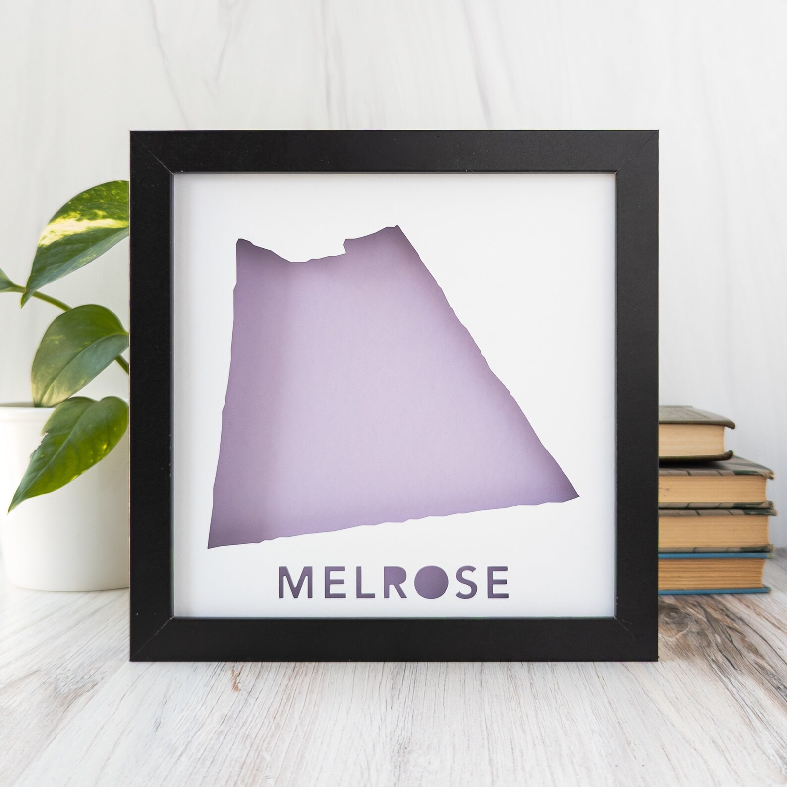 Melrose MA. Framed Cut Paper City Map Artwork - Etsy