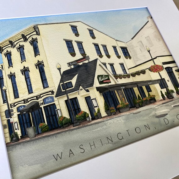 Custom Watercolor Landmark Portrait - Etsy