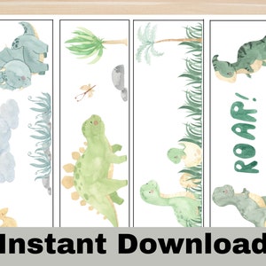 Printable Dinosaur Bookmarks | Instant Download | Perfect for Kids ...