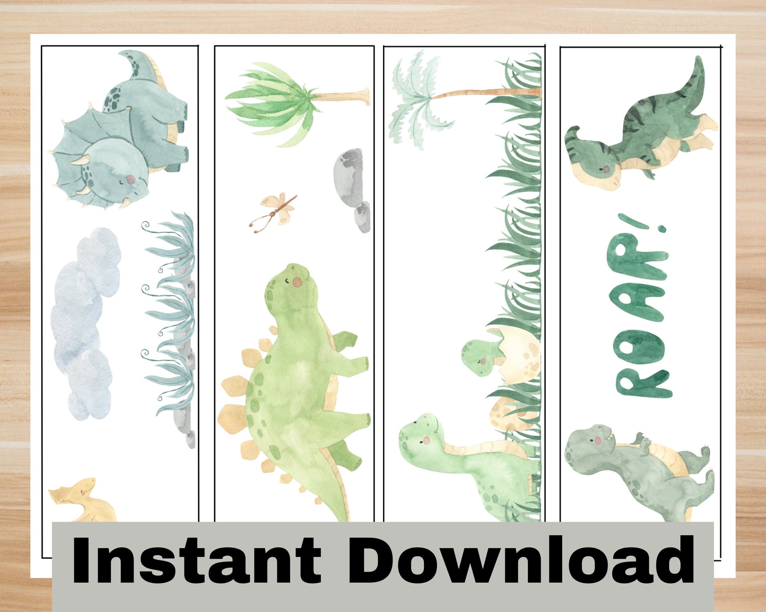 Printable Dinosaur Bookmarks | Instant Download | Perfect for Kids ...