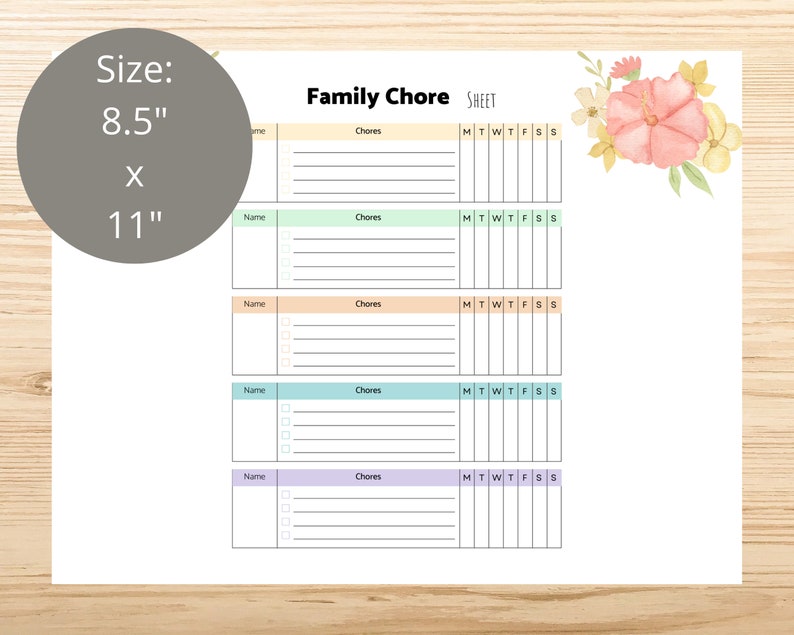 Printable Cleaning and Chores Checklist | Instant Download | Perfect ...