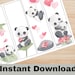 Panda Printable Bookmarks - Etsy