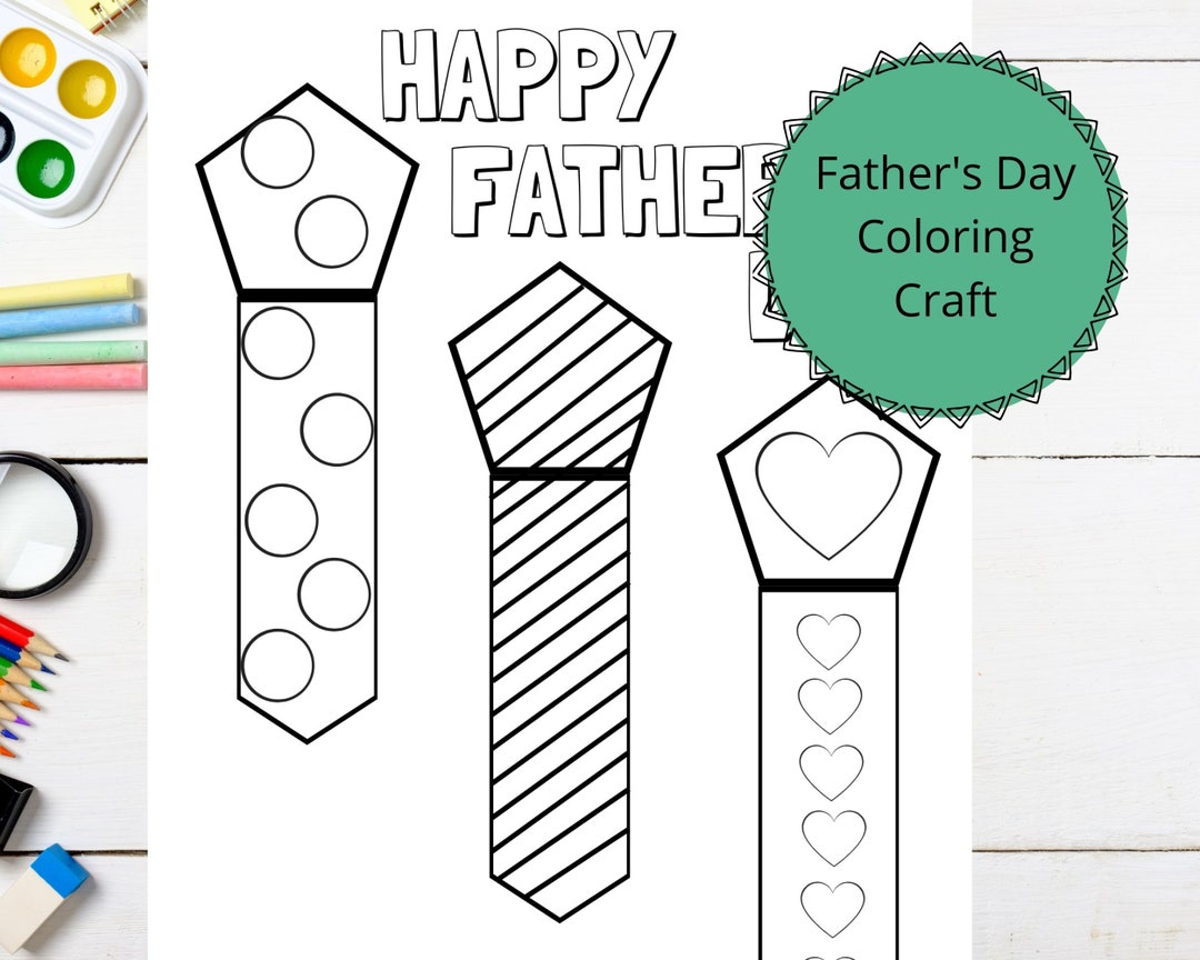 Father's Day Coloring Craft | Kid Craft | Father's Day Gift | Dad Gift ...