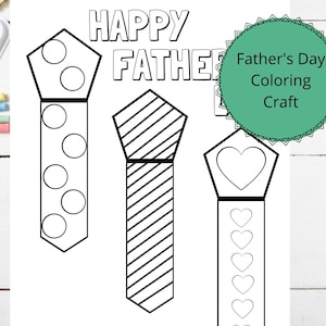 Father's Day Coloring Craft | Kid Craft | Father's Day Gift | Dad Gift ...