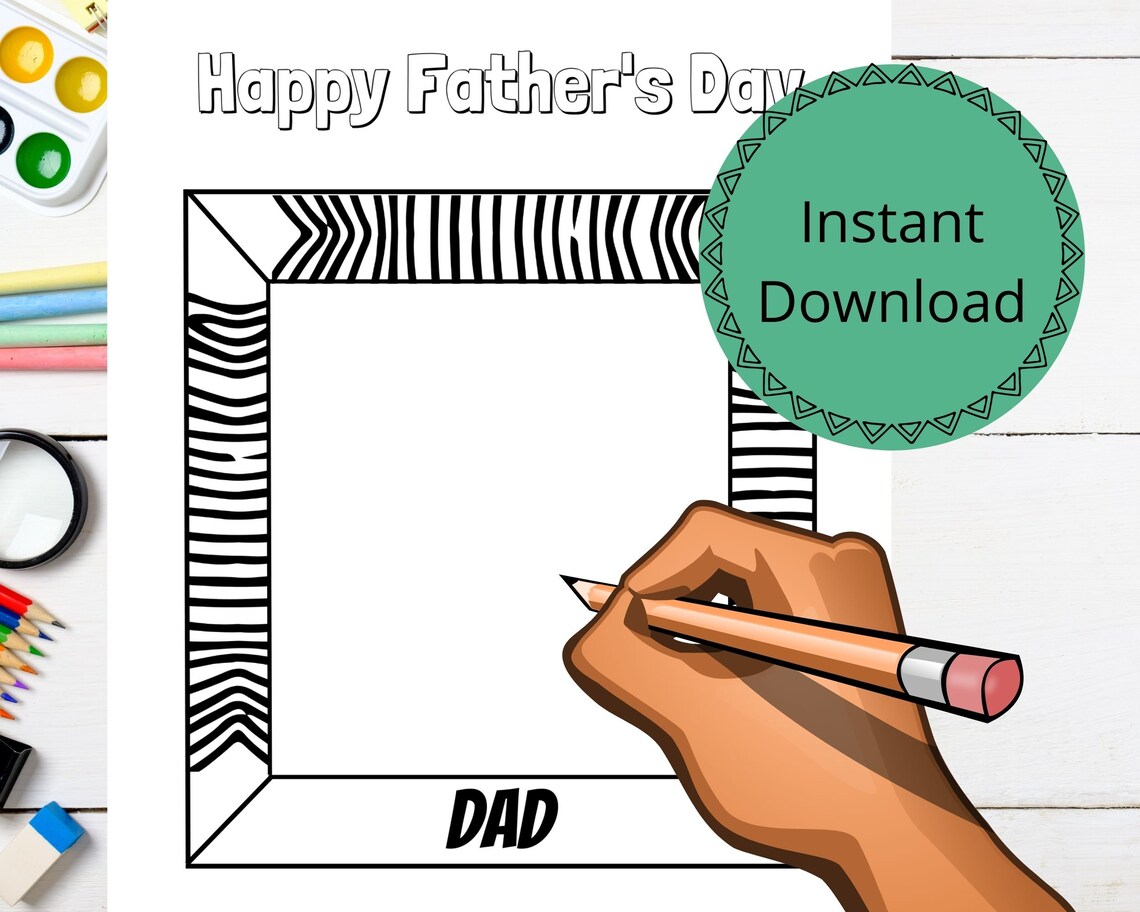 Father's Day Coloring Craft | Kid Craft | Father's Day Gift | Dad Gift ...