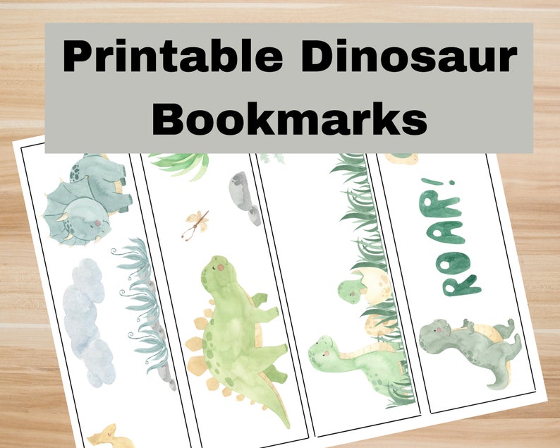 Printable Dinosaur Bookmarks | Instant Download | Perfect for Kids ...