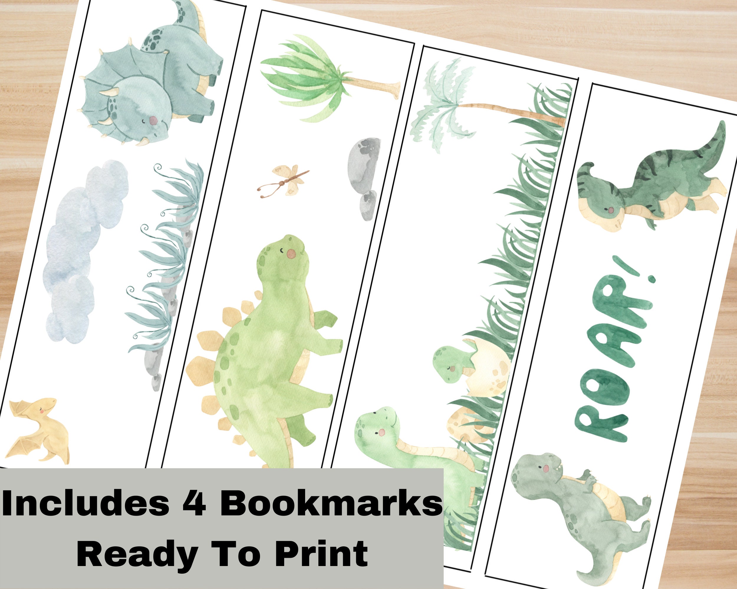 Printable Dinosaur Bookmarks | Instant Download | Perfect for Kids ...