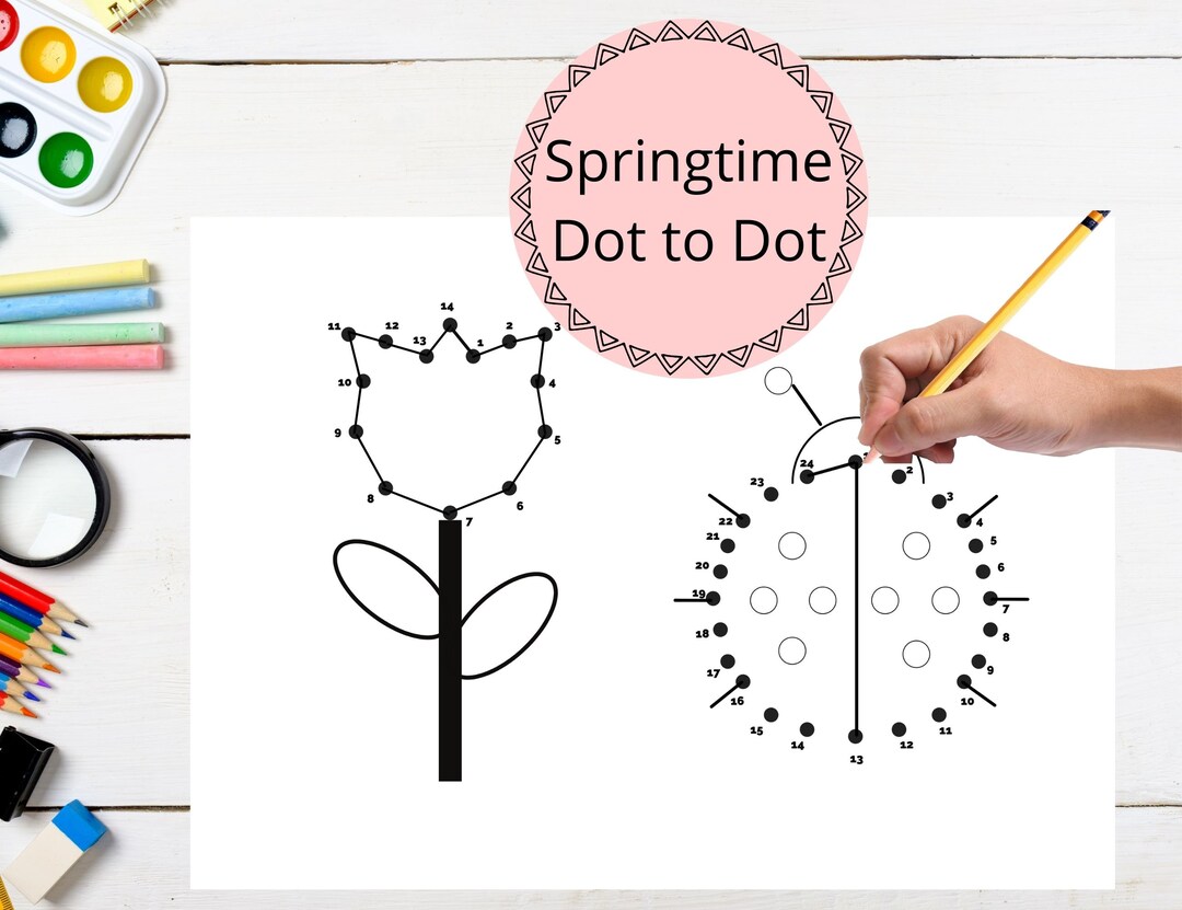 Easter Springtime Dot to Dot Workbook Pages | Instant Download ...