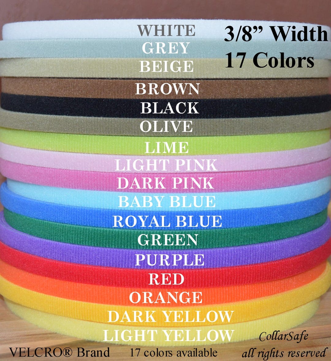 1 Yard Genuine VELCRO® Brand Strap 17 Colors to Choose, Ultra Thin Soft ...