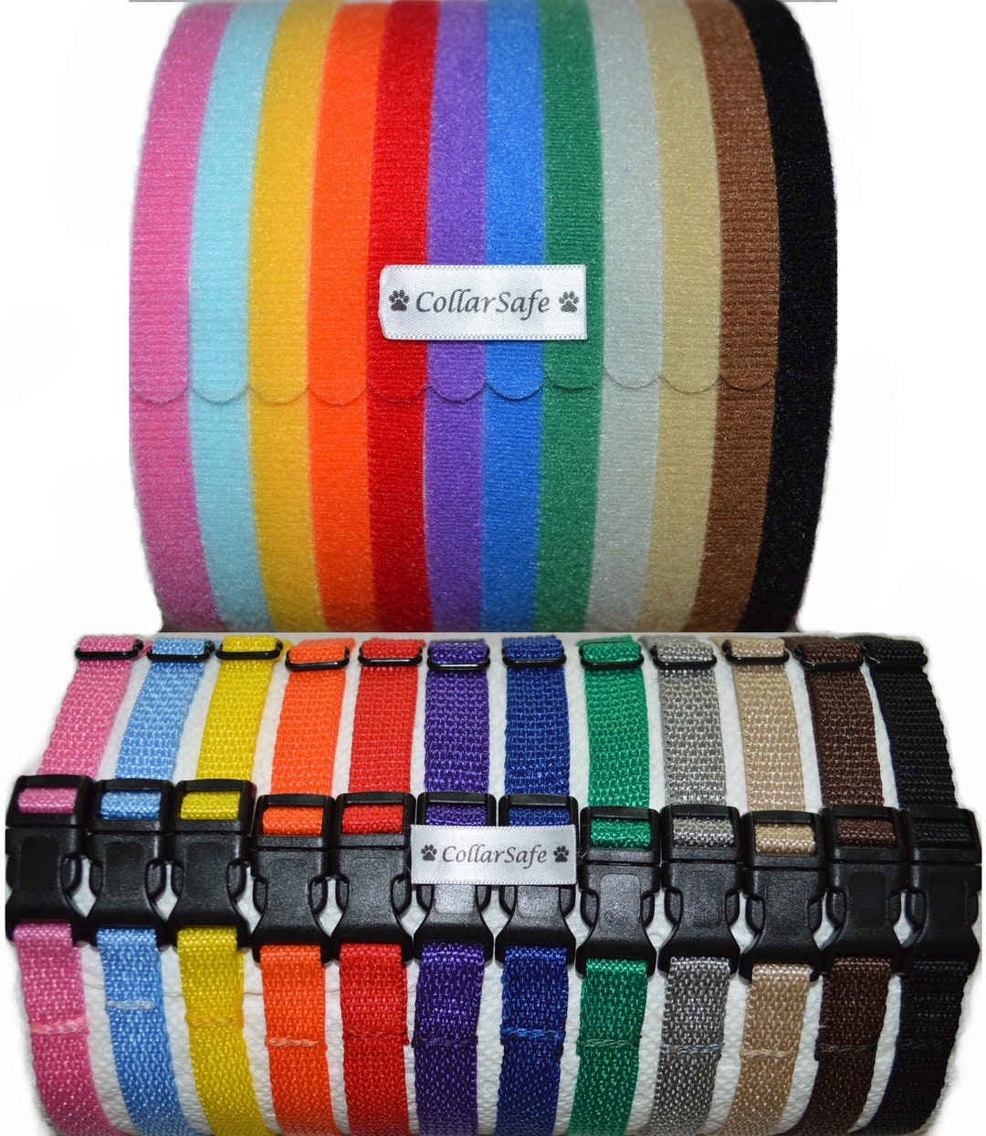DELUXE Puppy ID Collar/band Set - Nylon Collars & Matching Bands ...