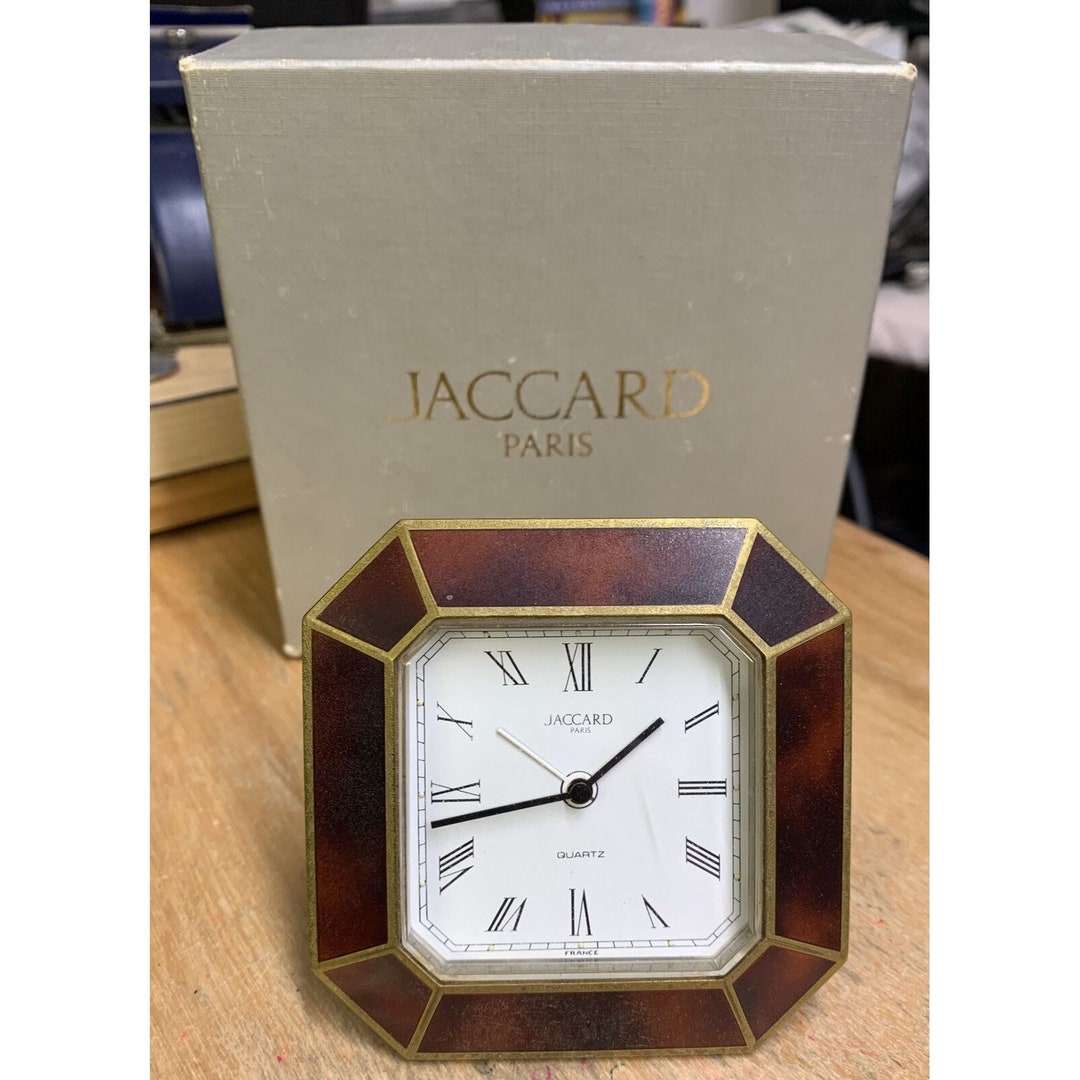 Vintage JACCARD Paris Quartz Alarm/travel Clock With Original Box! Rare ...