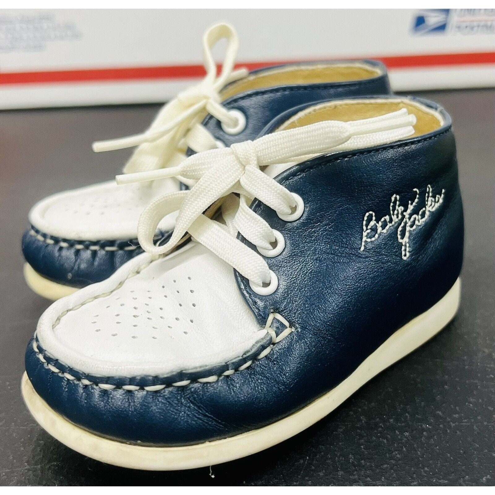 Vintage Jumping Jacks Baby Jacks Blue/white Leather Toddler Shoes SZ. 3 ...