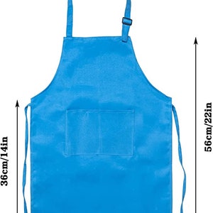 Girls/boys Personalised Embroidered Kids Purple Apron Size 3-6 and 7-13 ...