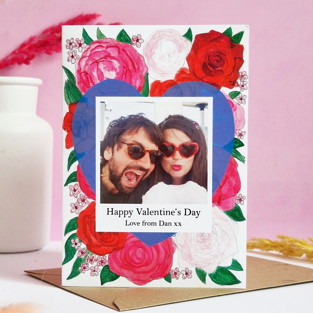 Valentine's Day Photo Card, Romantic Photo Card, Personalised ...