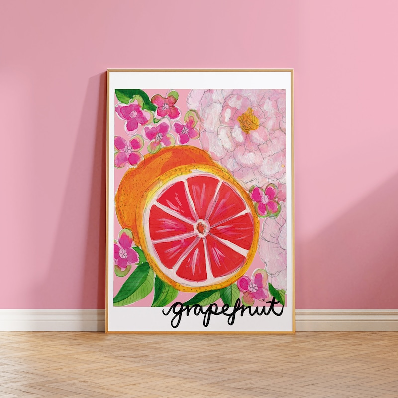 Grapefruit Print - Etsy