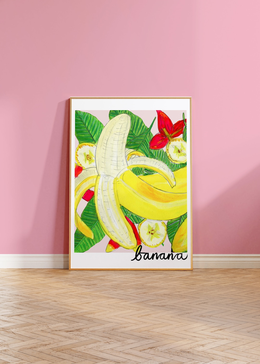 Banana Print, Banana Art, Banana Poster, Fruit Print, Kitchen Print ...