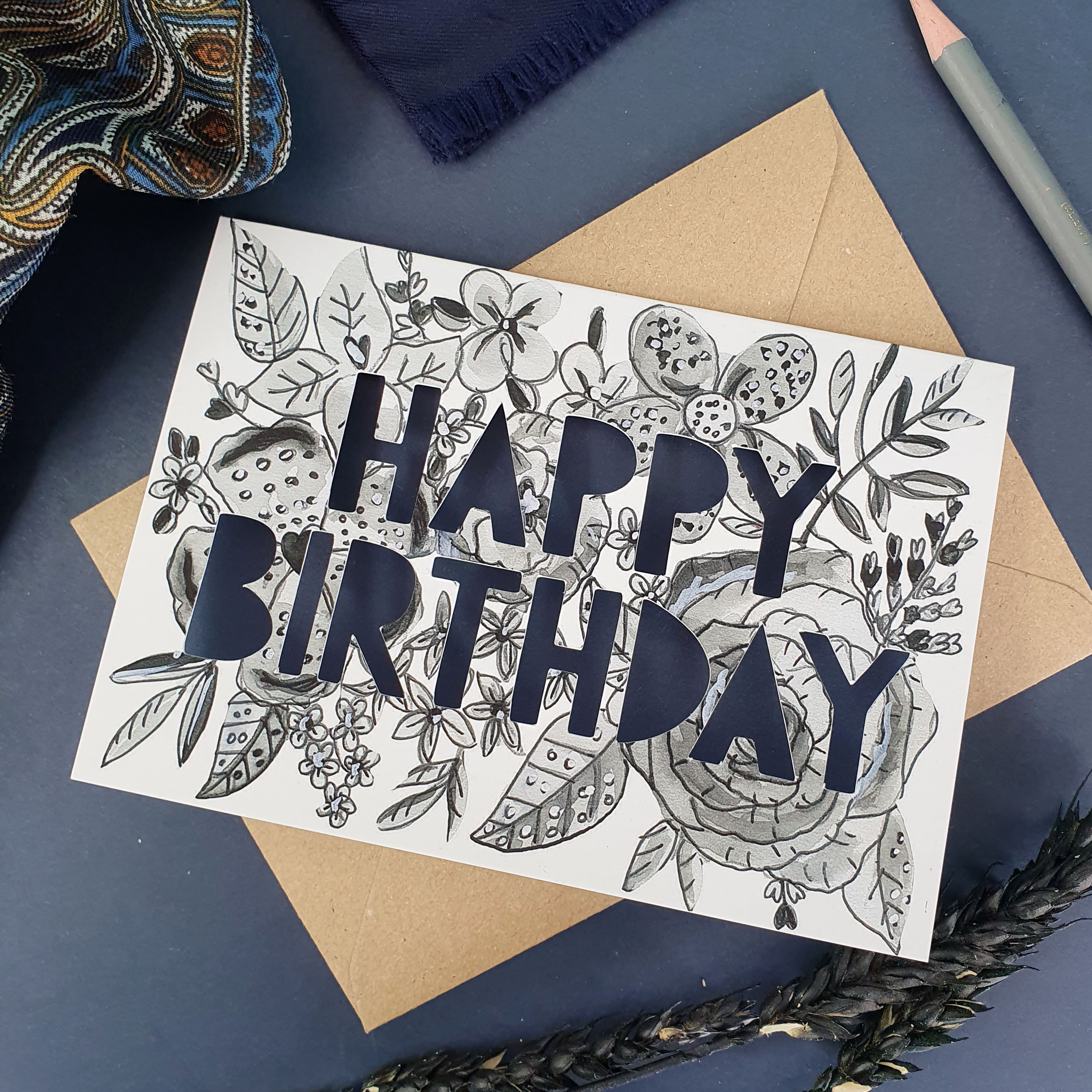 Happy Birthday Paper Cut Birthday Card Birthday Card for | Etsy