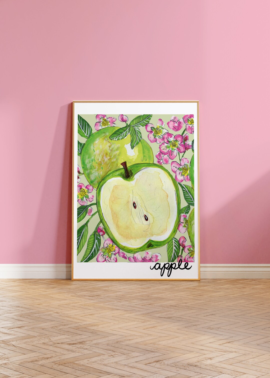 Apple Print, Apple Art, Apple Poster, Fruit Print, Kitchen Print ...