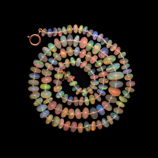 Opal Bead Necklace - Etsy