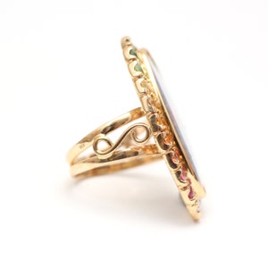 14k Lightning Ridge Rainbow Ring - Etsy