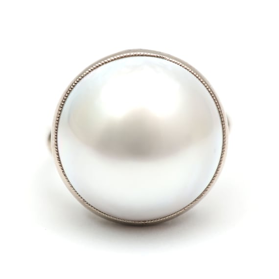 14k Mabé Pearl Ring - Gem