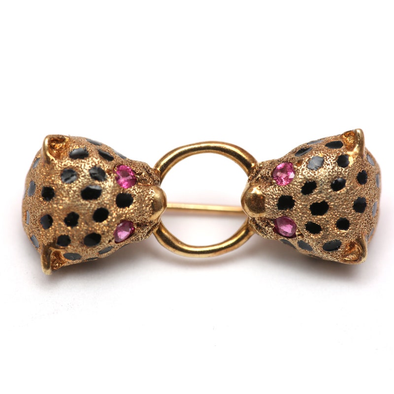 Leopard Enamel Brooch - Etsy