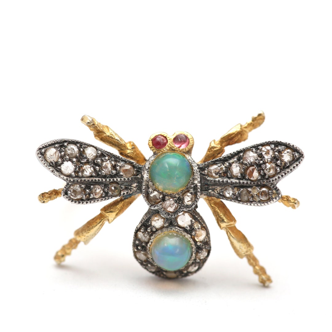 Diamond Opal Bug Ring - Etsy