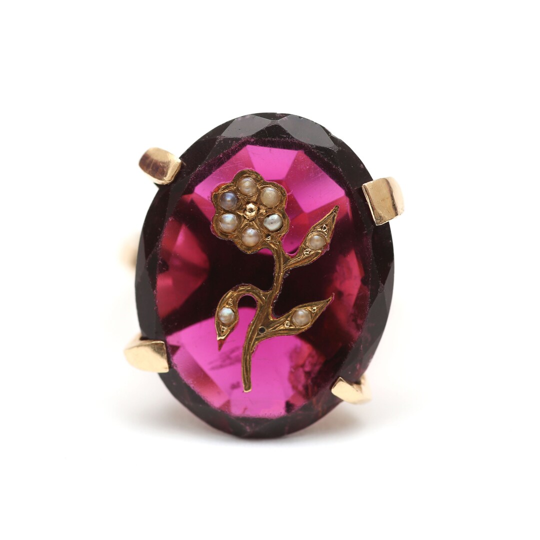 Large 14k Victorian Intaglio Ring - Etsy