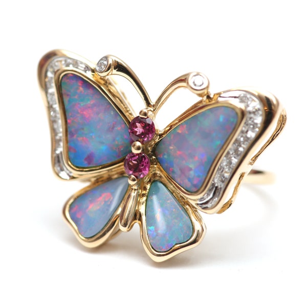 Butterfly Opal Ring - Etsy