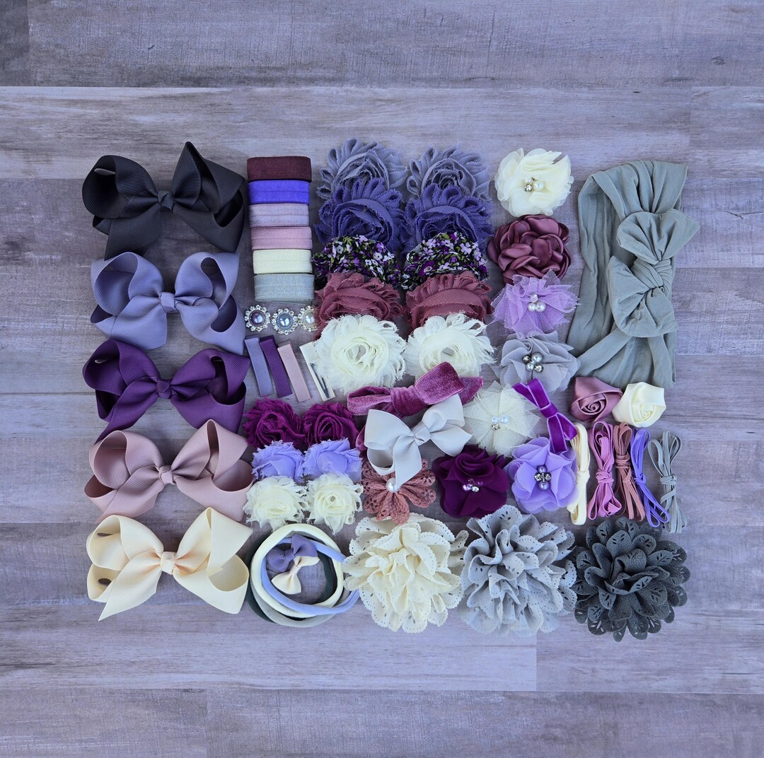 DIY Headband Making Kit: Baby Shower Activity, 27+ Headbands & Bows - Etsy
